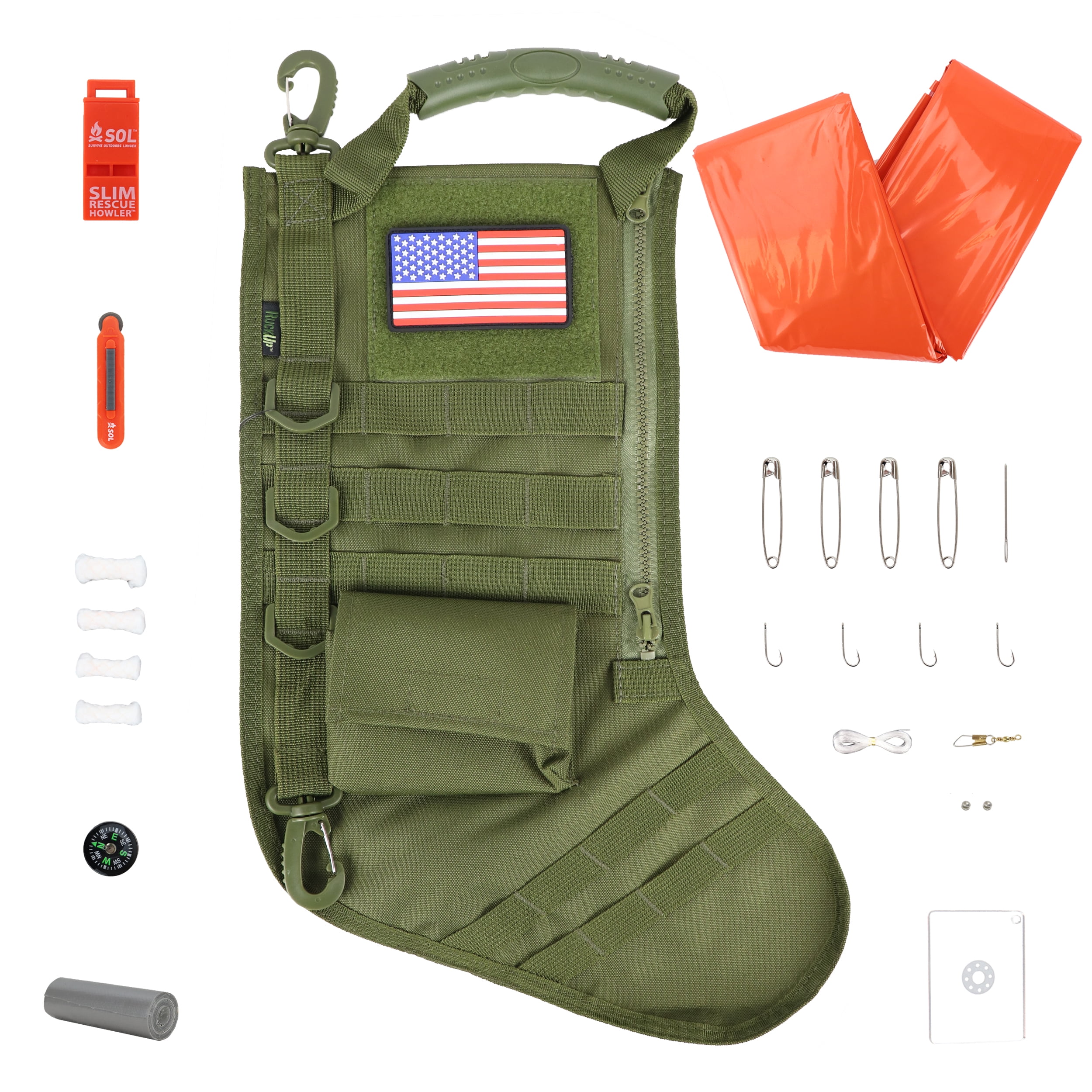 Tactical Christmas Stocking Survival Kit, Filled with Stocking Stuffers ...