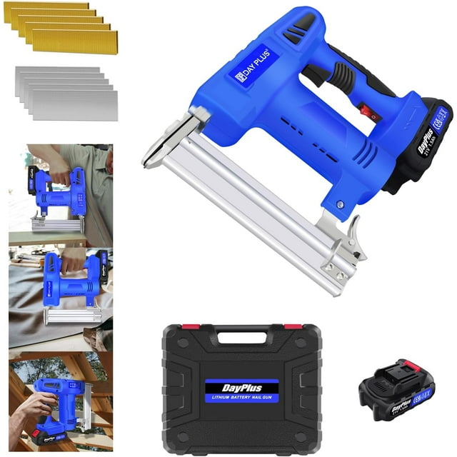 Electric Brad Nailer, Staple Gun for Wood Heavy Duty, Nail Gun Battery ...
