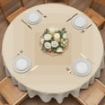 Beige Gradient Squares Round Tablecloth 54 inches Softness Layers Zen ...