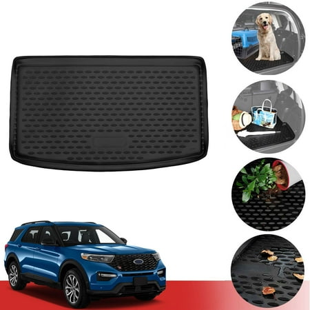 Cargo Liner Trunk Floor Mat 3D Molded Black Fits Ford Explorer 6 Seats ...