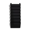 TRU RED Hanging Folder Black Plastic Wall File Organizer with 7 Pockets ...
