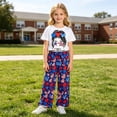 CAIXIA Girls Clothes 4th of July Outfits Patriotic T Shirts + American ...