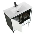 Fine Fixture Hamilton Bathroom Vanity and Sink, 36 Inch Matte White ...