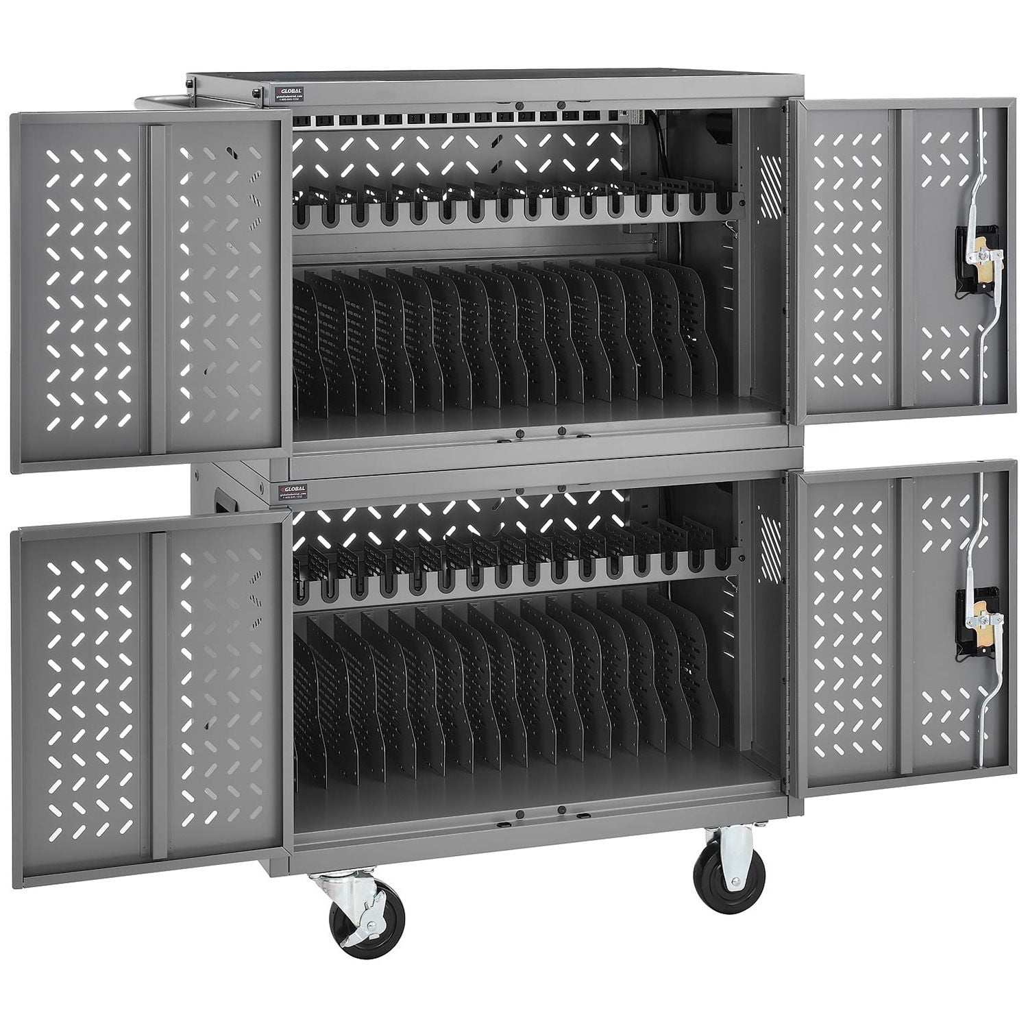 Chromebooks Laptops and iPad Tablets Charging Cart, 32-Device Capacity ...