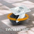 POWERTEC 4PK 2 Inch Low Profile Swivel Plate Caster Wheels with 160lbs ...