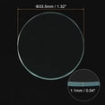 6-Pack Watch Crystal Lens Glass 33.5mm Dia. Round Flat Mineral ...
