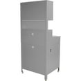 Global Industrial 249692GY Cabinet Shop Desk with Riser, Pegboard ...