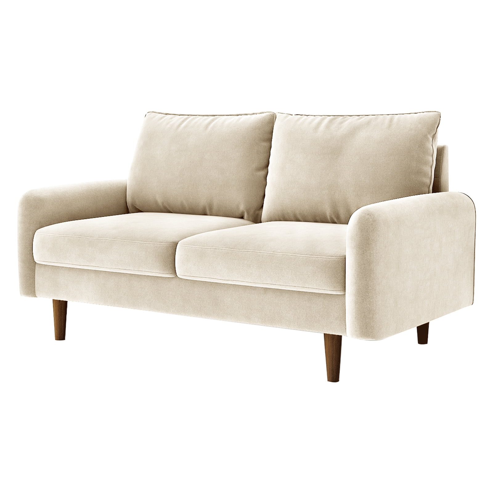 Velvet Loveseat, Couch for Small Apartment and Living Room,Solid Wood ...