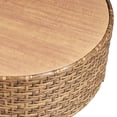 Beautiful Wicker Outdoor Reversible-Top Storage Ottoman/Coffee Table ...