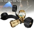 Propane Gas Y Splitter With Pressure Gauge Adapter For Outdoor Cooking ...