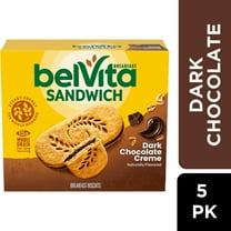 belVita Breakfast Sandwich Dark Chocolate Creme Breakfast Biscuits, 5 ...