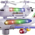 Bisontec Airplane Toy, 4D Flashing Lights, Rescue Helicopter, Gift for ...
