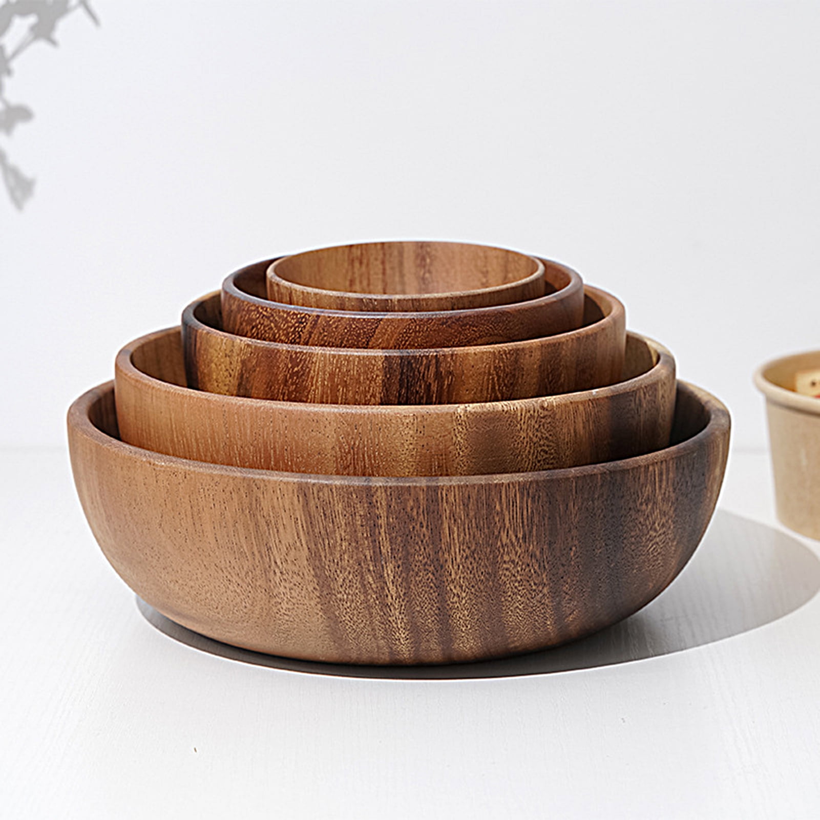 Dengjunhu Wooden Serving Bowl - Elegant Design Ideal For Salad, Fruit ...