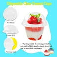100Pcs 6oz Clear Dessert Cups with Dome Lids,Disposable Plastic Parfait ...
