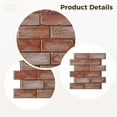 10 Pcs 3D Brick Peel and Stick Wall Tiles - Self-Adhesive Foam ...