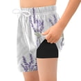 BZSMCE Swim Shorts Glass Bottle Lavender Pattern For Quick-Dry Shorts ...