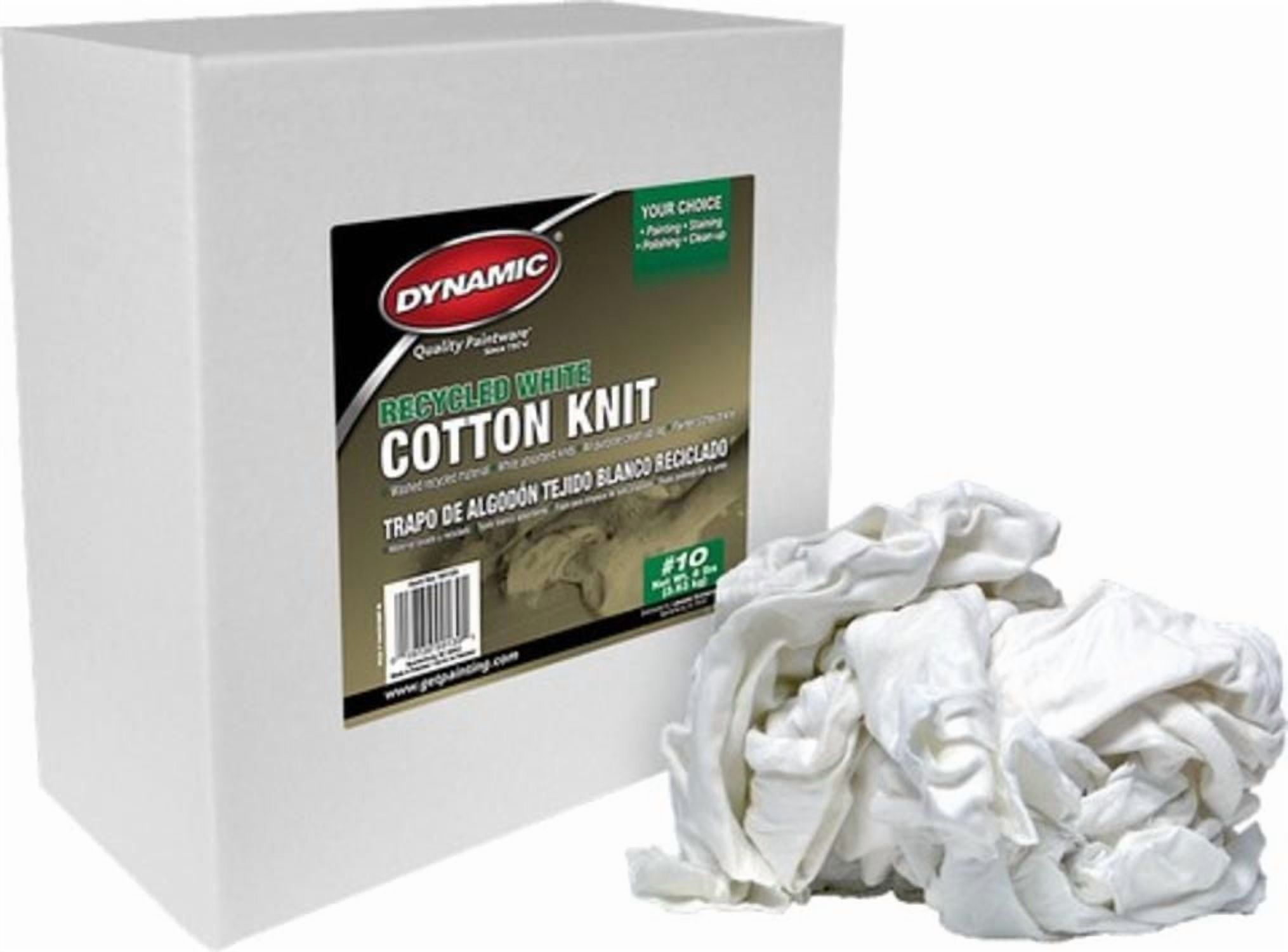 Dynamic 99139 #10 8lb Box of Recycled White Cotton Knit Wiping Cloths ...