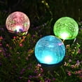 10 Pcs Solar Color-Changing Garden Lights, Glass Sphere Design IP44 ...