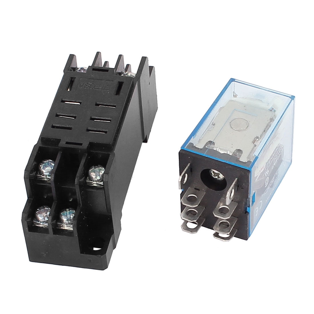 AC 24V Coil Voltage 8 Pin DPDT Electromagnetic Power Relay w Socket ...