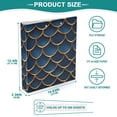 ALAZA 3d Dragon Scales Blue Hardcover 3 Ring Binder 1.5" D-Rings with ...