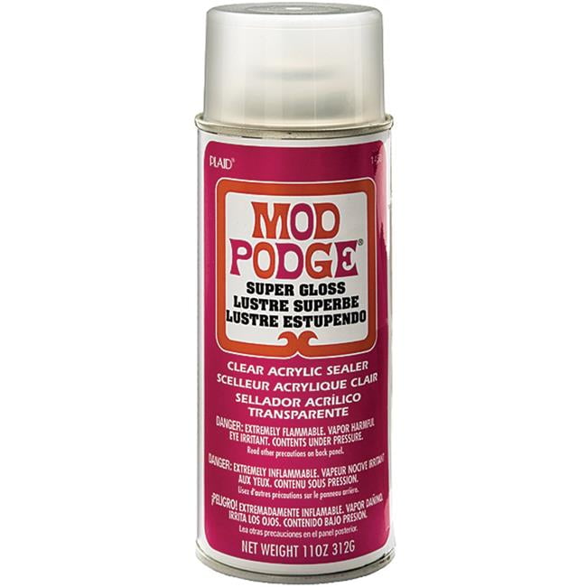 Mod Podge Acrylic Sealer, Super High Gloss Finish, Clear, 11 fl oz ...
