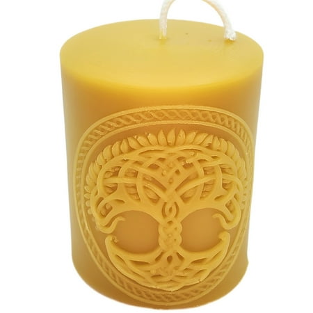 Cernunnos Farms Beeswax Candles - Celtic Tree of Life Pillar Beeswax ...