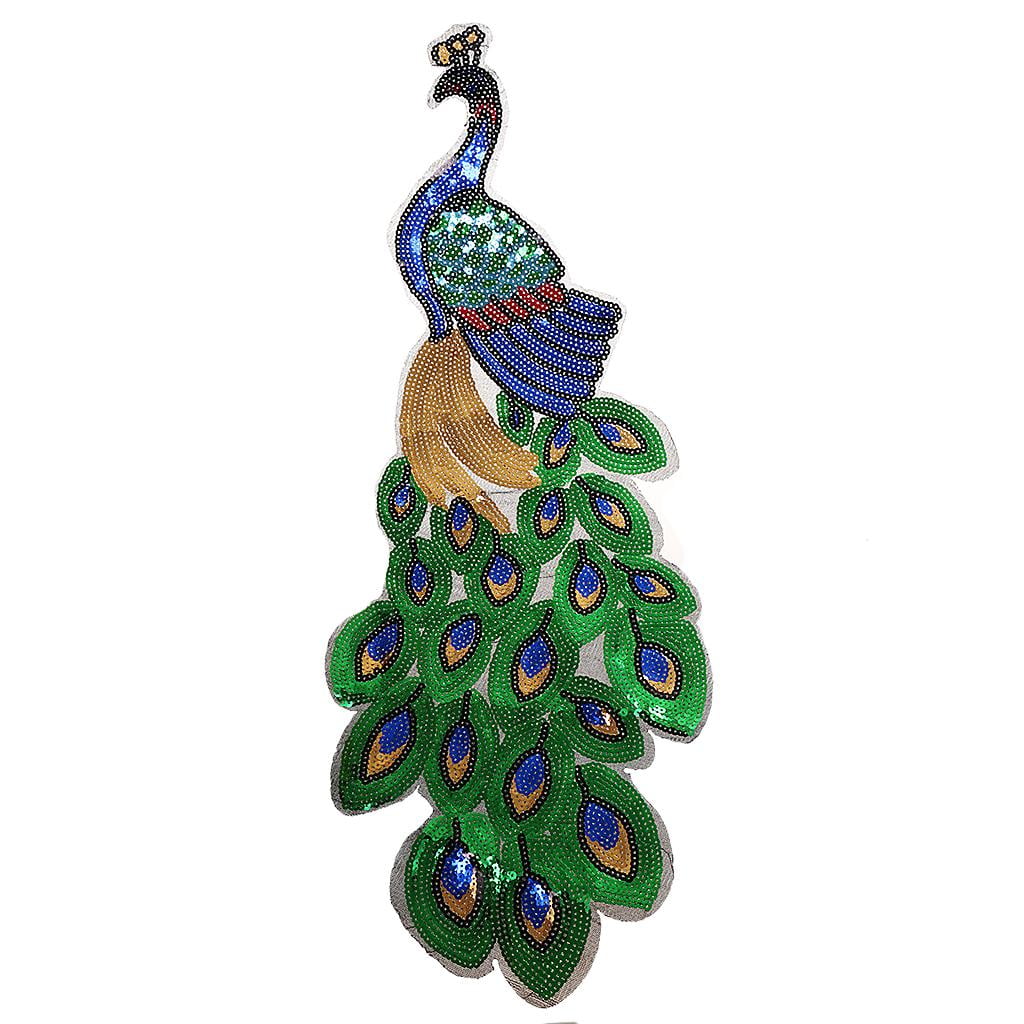 Ropa Patch,DIY bordado de parches,goma del paño,del pavo real de ...