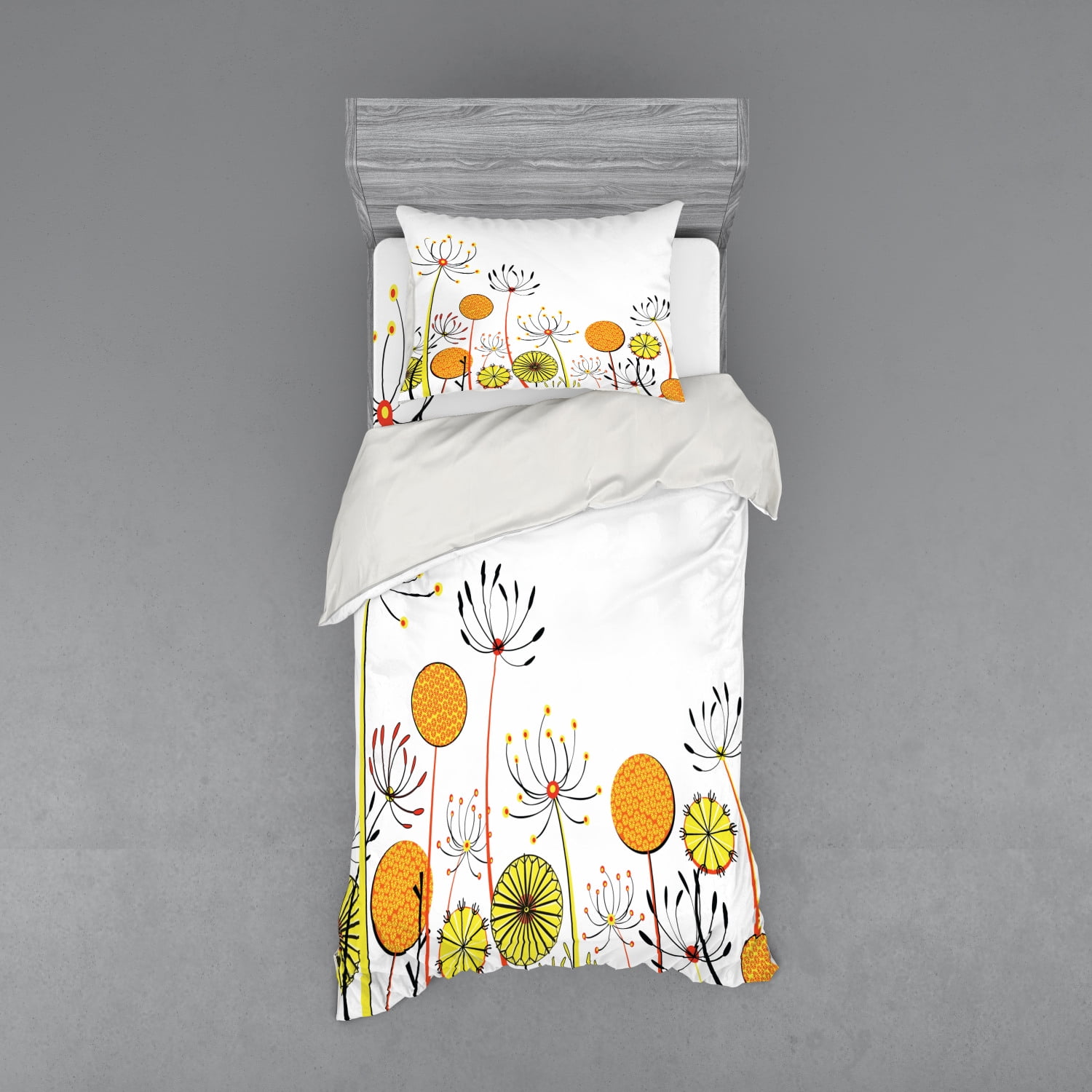 Ambesonne Garden Bedding Set 3 Pcs, Umbelifers Petals, Twin XL ...