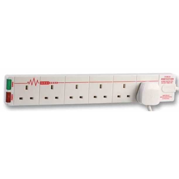 MASTERPLUG - 6 Gang Surge Protected Extension Lead, 2m - Walmart.com