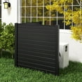 Costway Outdoor 48"L x 48"H PVC Privacy Fence Panels with Metal Ground ...