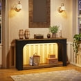 Tribesigns 55 Inch Console Table With LED Lights, 2 Tier Narrow Sofa ...