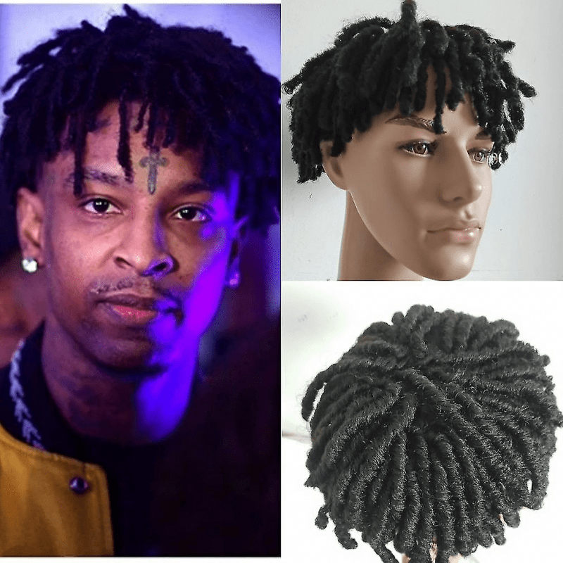 Click here for 21savage The Same Black Permed Dreadlocks Wig Hat... prices
