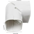 5" 17Ft PVC Line Set Cover Mini Split Line Set Cover with 4 Straight ...
