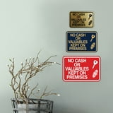 Signs ByLITA Classic Framed No Cash Or Valuables Kept On Premises Sign ...