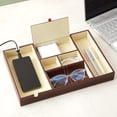 Juval Men's Leather Valet Tray - Bedside Organizer for Phones, 6 ...