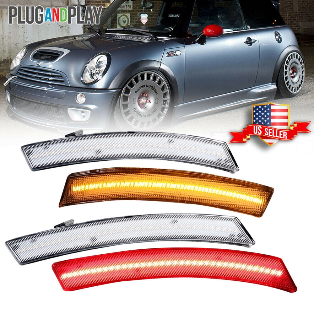 GTINTHEBOX Clear Lens Led Side Marker Light for 2002-2008 Mini Cooper ...