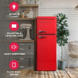 Frigidaire 7.5 Cu Ft Retro Top Freezer Refrigerator, Red Apartment Size ...