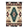 Abstract Ethnic Style Sheer Curtains 72 Inch Long 1 Panel Retro Brown ...