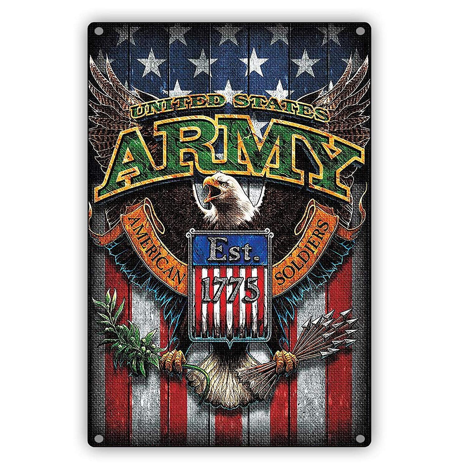 United States Army American Soldier Est.1775 Vintage Notice Aluminum ...