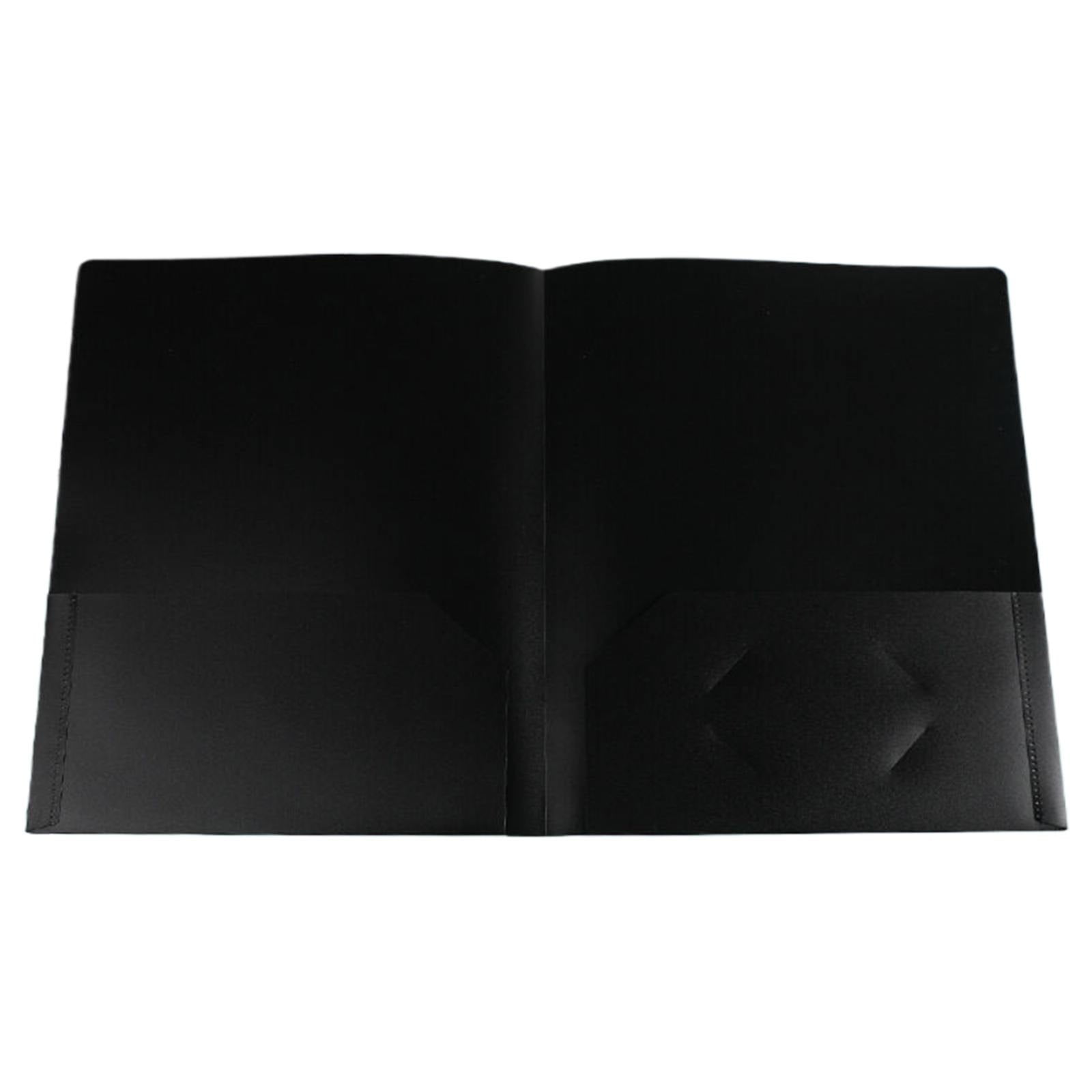Click here for Zttd Folders With 2 Pockets Black  Colored Plastic... prices