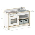 Guidecraft EdQ Kids’ Kitchen Stove, Sink and Oven Set - White: Wooden ...