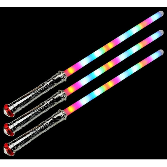 Set of 3 VT Space Captian Flashing LED Light Up & Sound Party Favor Toy ...