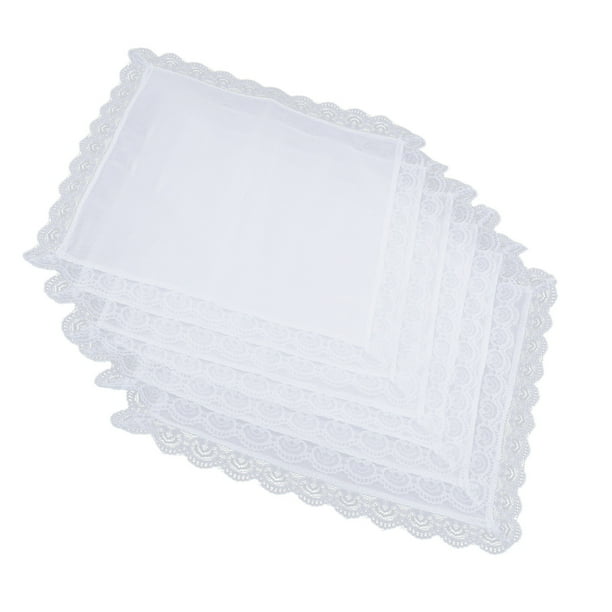 Pack of 5 Women' with Trimmings White Hanky - Walmart.com