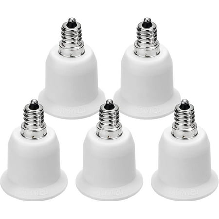 5 Pack E12 to E26 E27 Adapter Chandelier Light Socket E12 to Medium ...