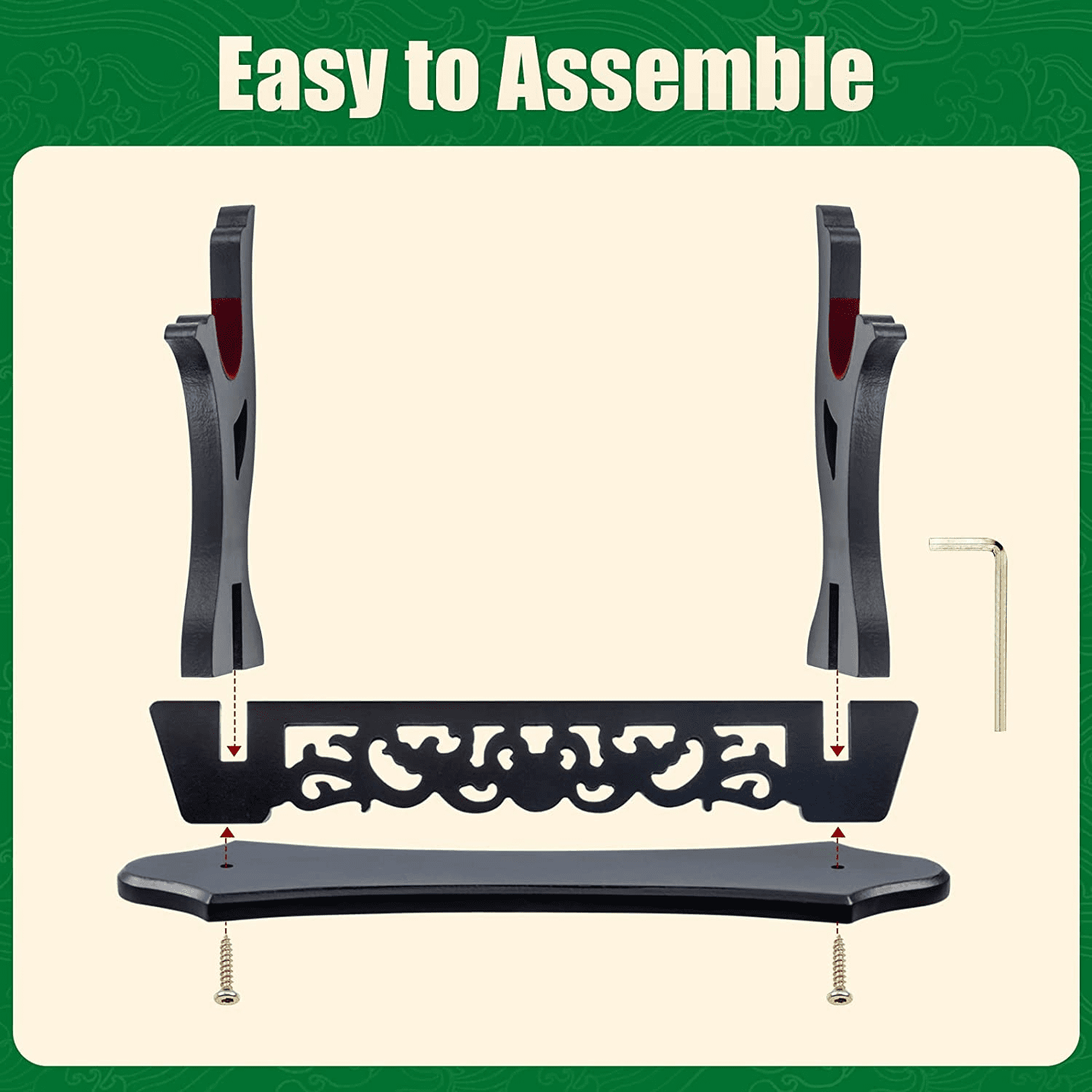 Buy BiJun Vine Sword Stand 1-Tier Padded Hook Katana Stand Holder ...