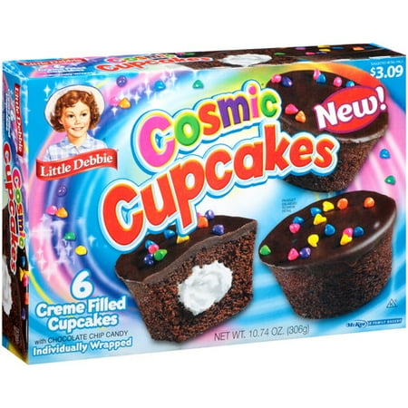 Little Debbie Creme Filled Cosmic Cupcakes, 6 ct, 10.74 oz - Walmart.com