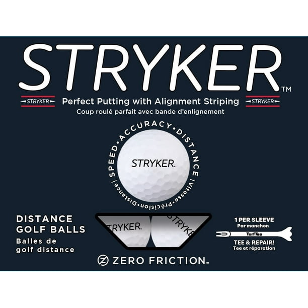 Zero Friction White Stryker Golf Ball - Dozen - Walmart.com