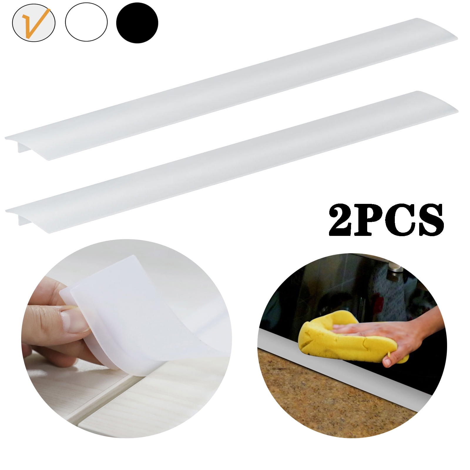 TSV 2pcs Silicone Gap Covers, Heat Resistant Wide and Long Kitchen ...