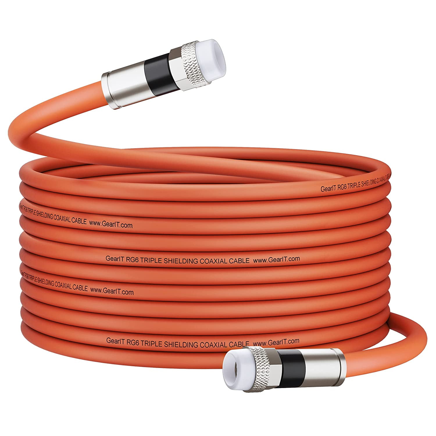 GearIT Coaxial Cable for Direct Burial (25ft) RG6 70 Ohm RF Rubber Boot ...