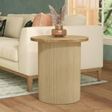 New Pacific Direct Kiefer Rattan Side/End Table w/ Wood Top in Natural ...
